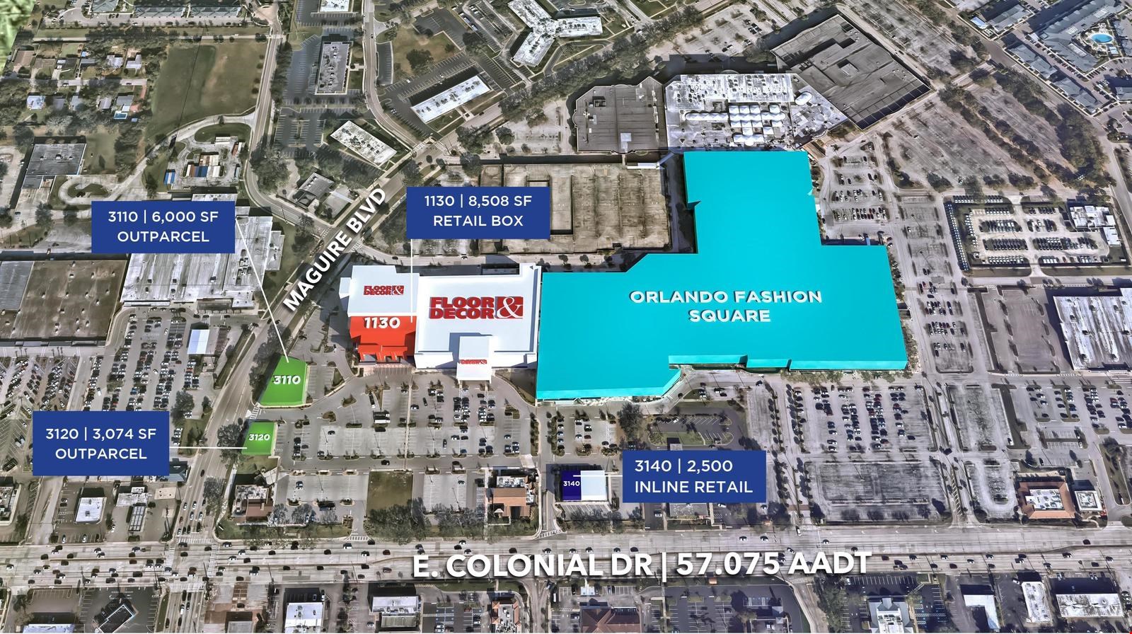 Orlando Fashion Square Mall Map