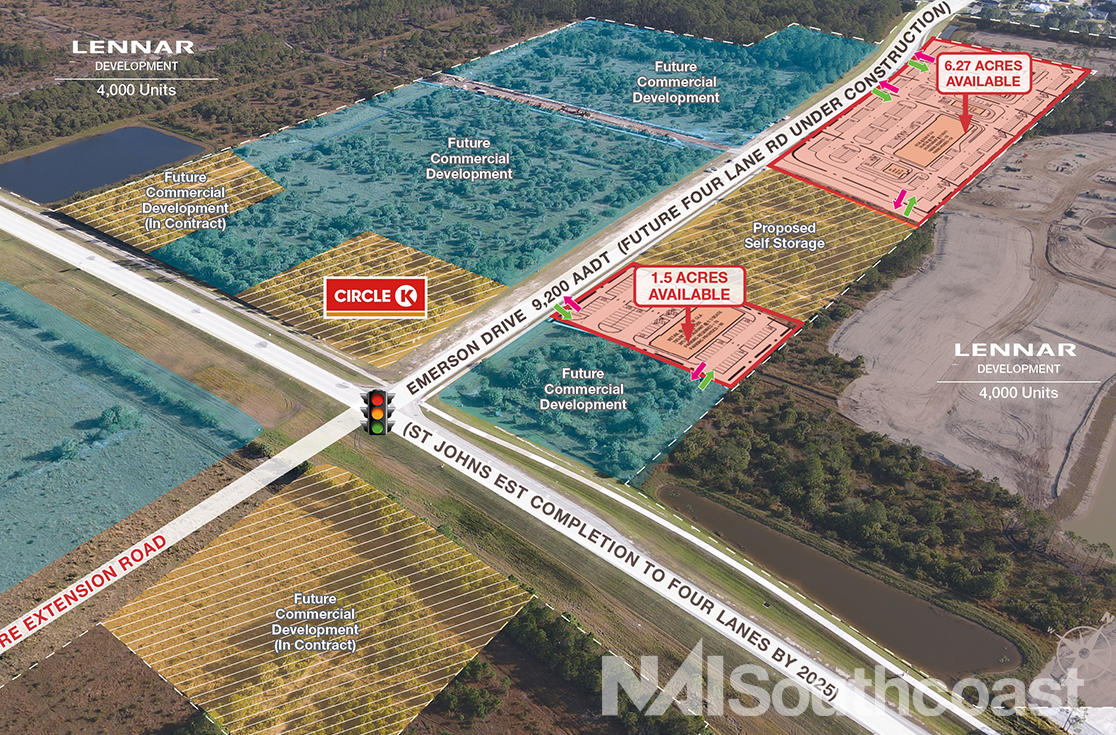 Commons at Palm Bay Retail Development FOR LEASE on St. Johns Heritage Parkway, realnex.com